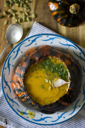 Supa od bundeve u pečenoj bundevi - Milin kuvar