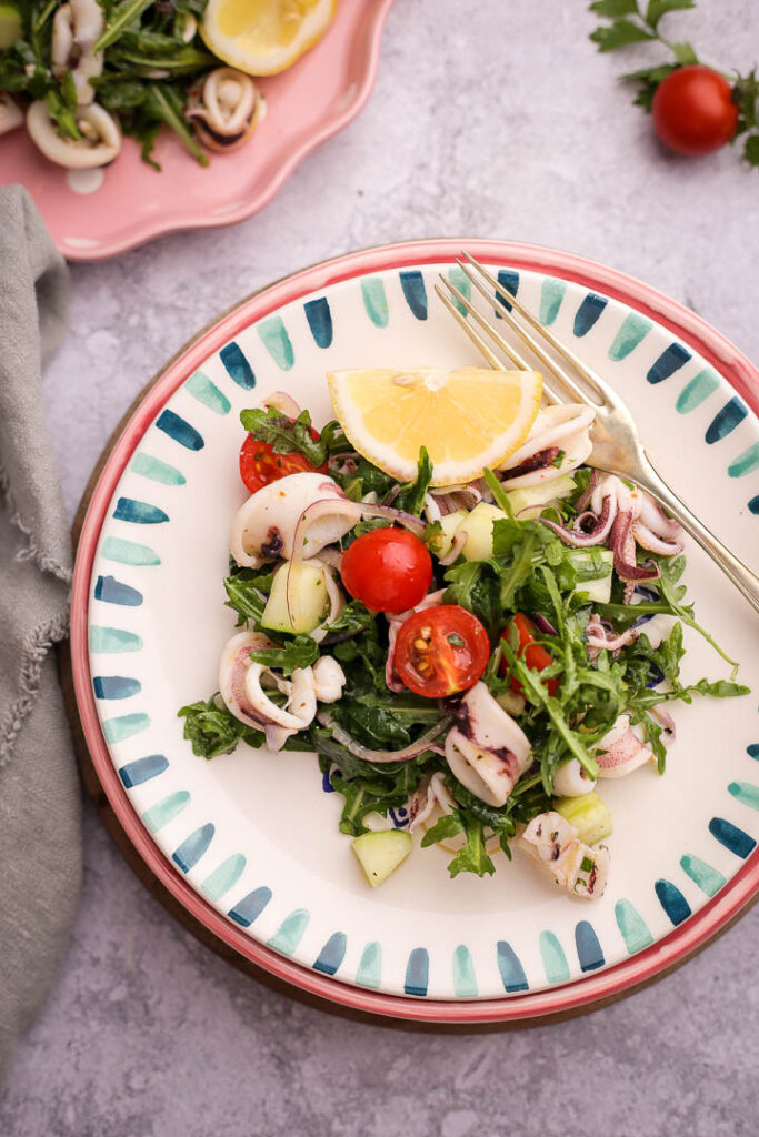 Salata sa lignjama - Milin kuvar